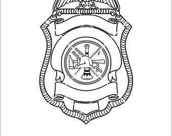 Firefighter Badge - Etsy