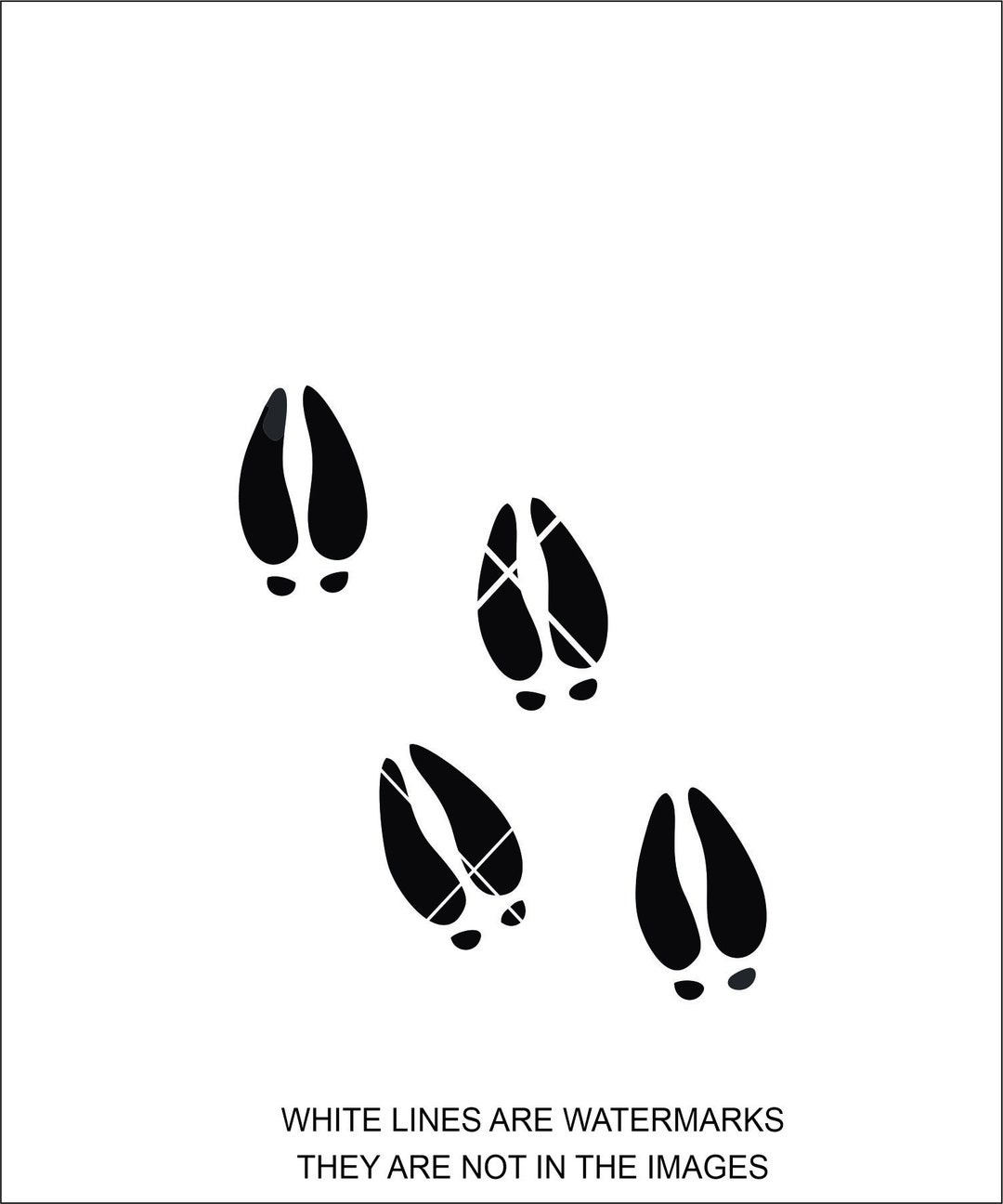 Deer Doe Prints Tracks Foot Print Deer Tracks buck - Etsy