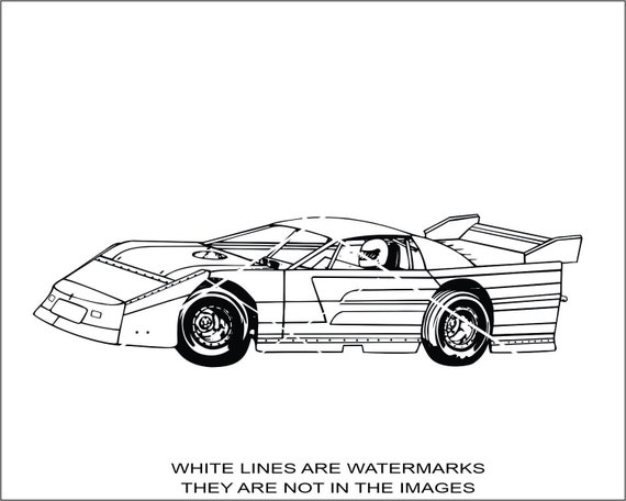 Dirt Track Car Coloring Pages