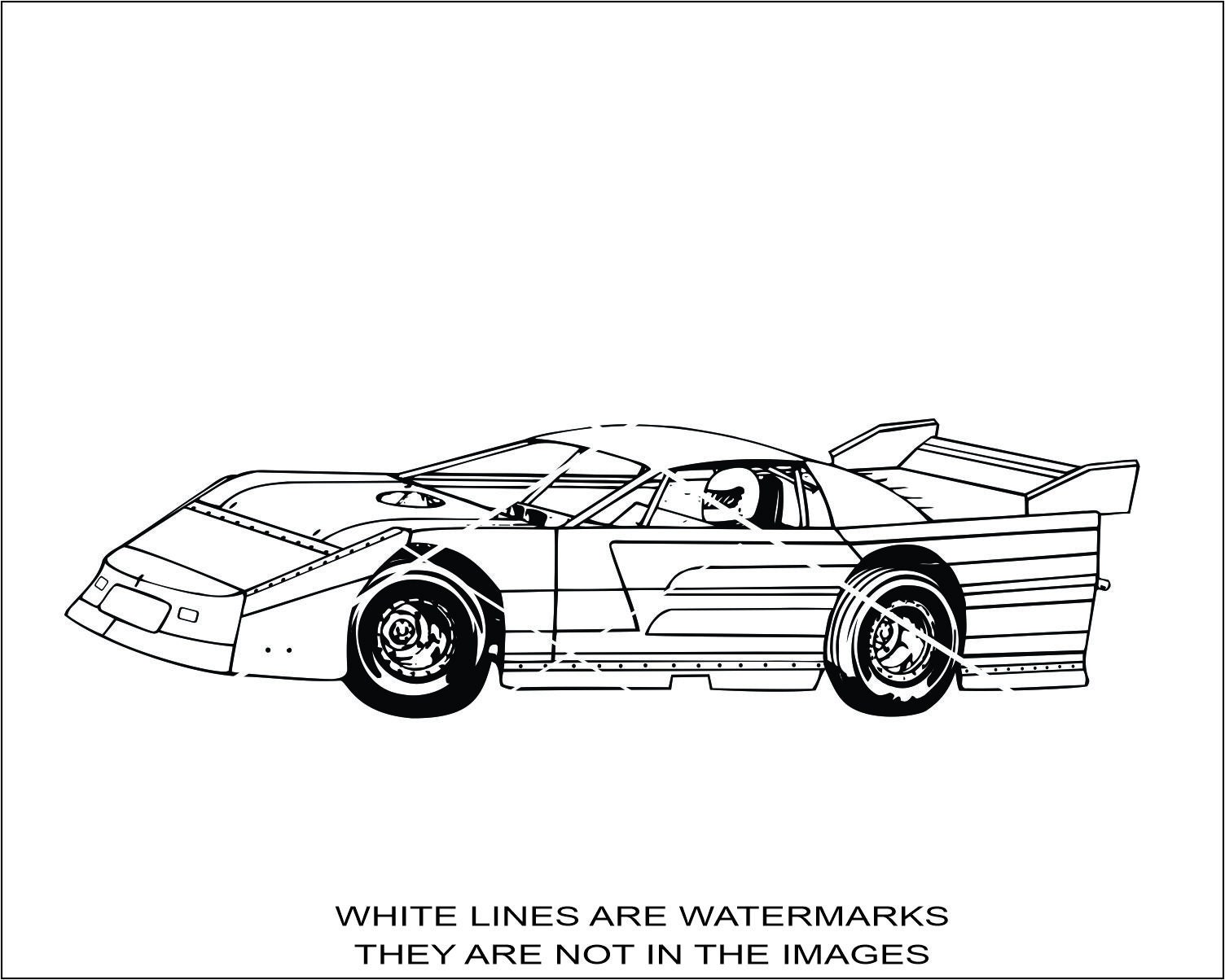 Dirt Late Model Coloring Pages
