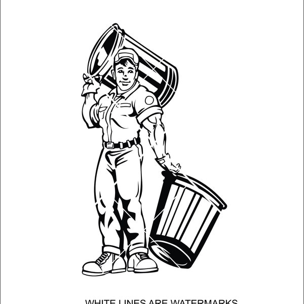 Trash Can Clip Art - Etsy