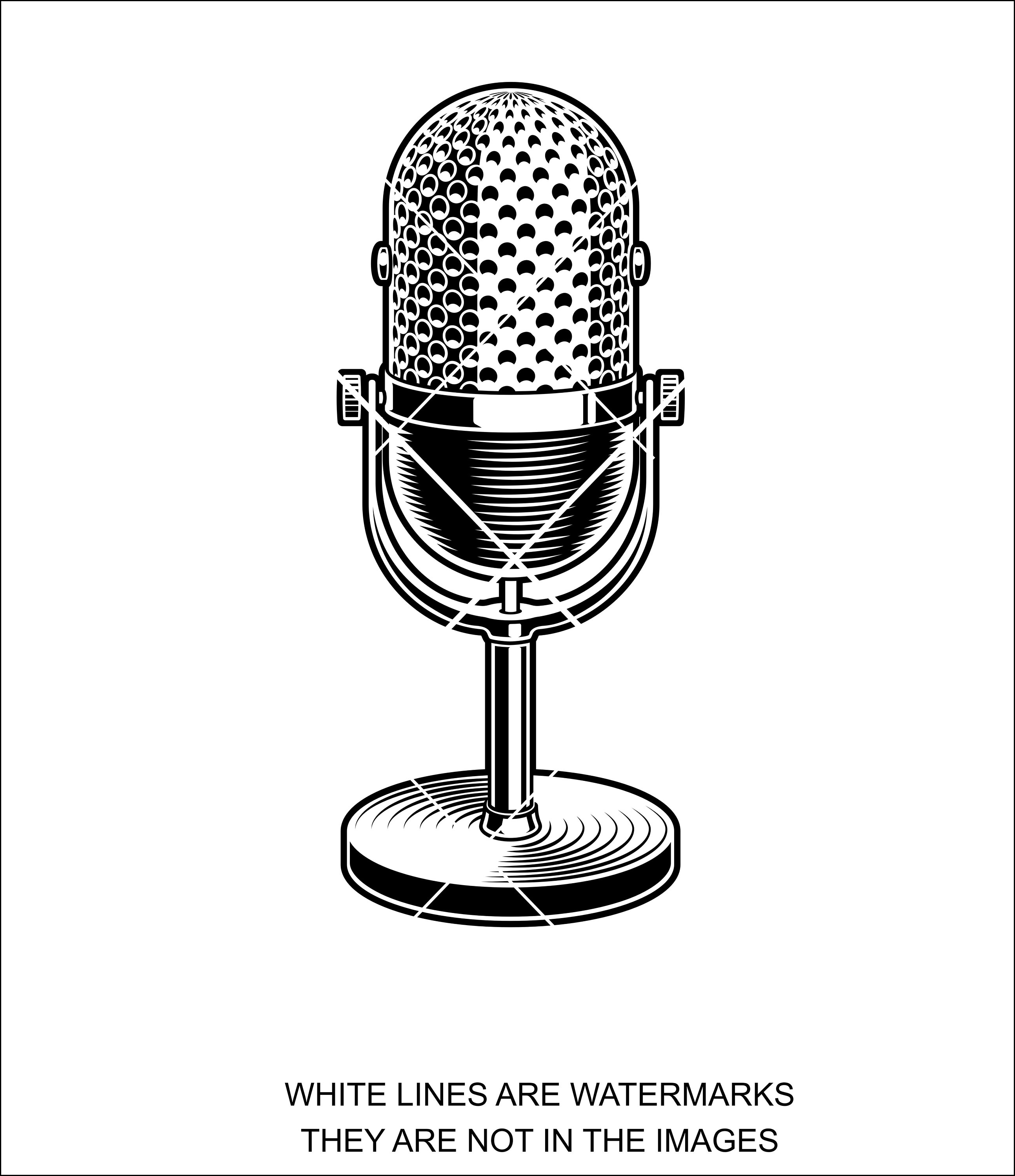 Vintage Radio Microphone Clip Art