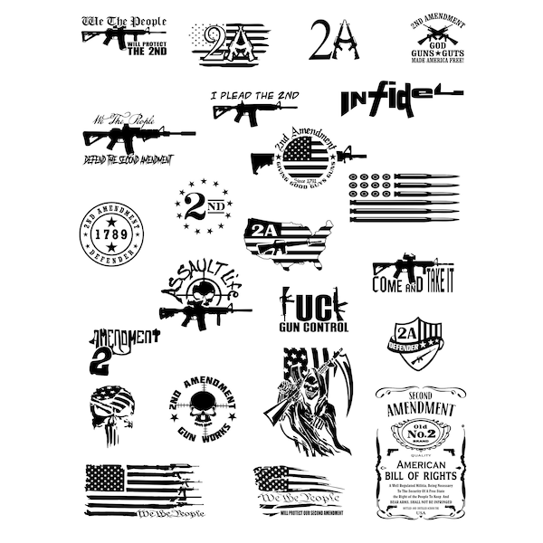 2nd Admendment Laser Cut - Etsy