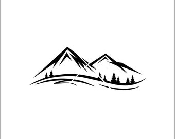 Laser Cut Mountain Scene - Etsy