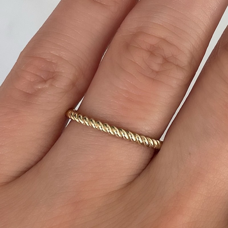 Gold Twisted Ring - Etsy