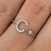 Open Cuff Initial Letter C Diamond Ring 14k Gold Dainty - Etsy