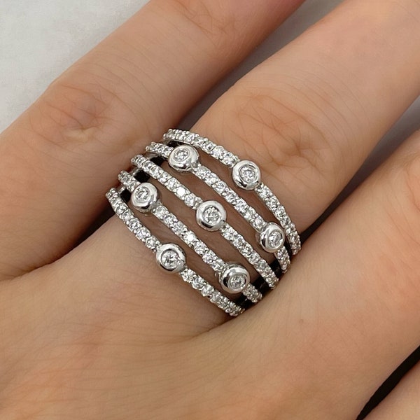 Multi Diamond Ring - Etsy