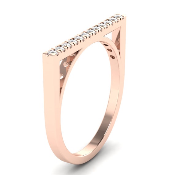 Rose gold bar ring store
