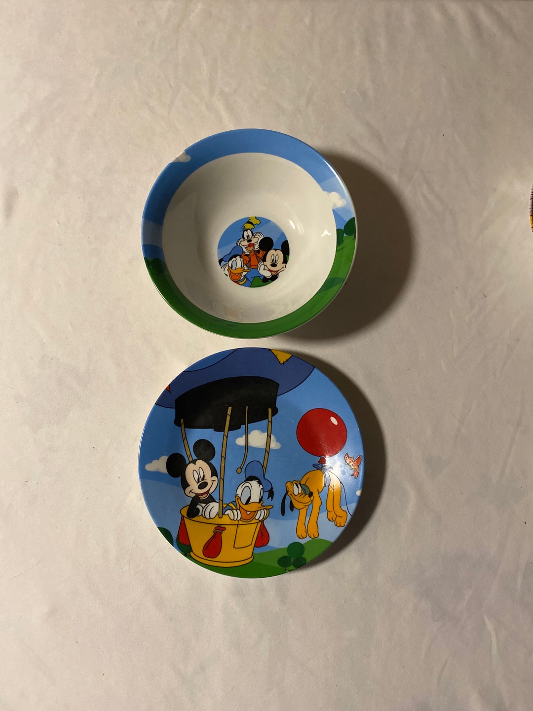 Disney Mickey Mouse Bowl and Plate Set - Etsy