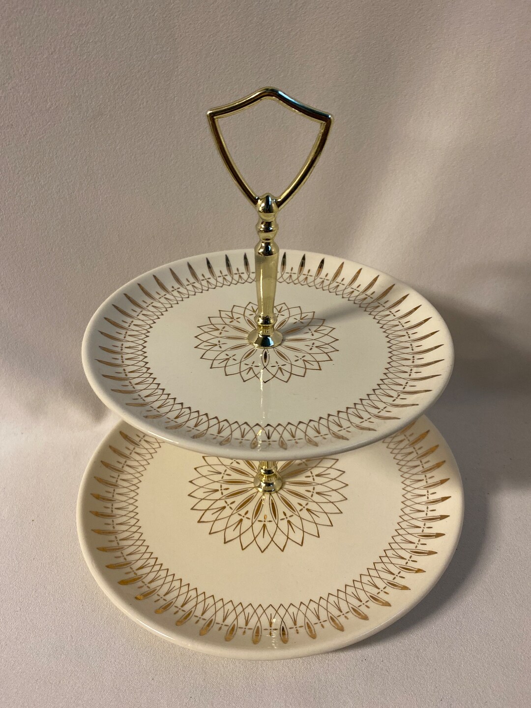 Vintage MCM Two-tiered Serving Dish - Etsy