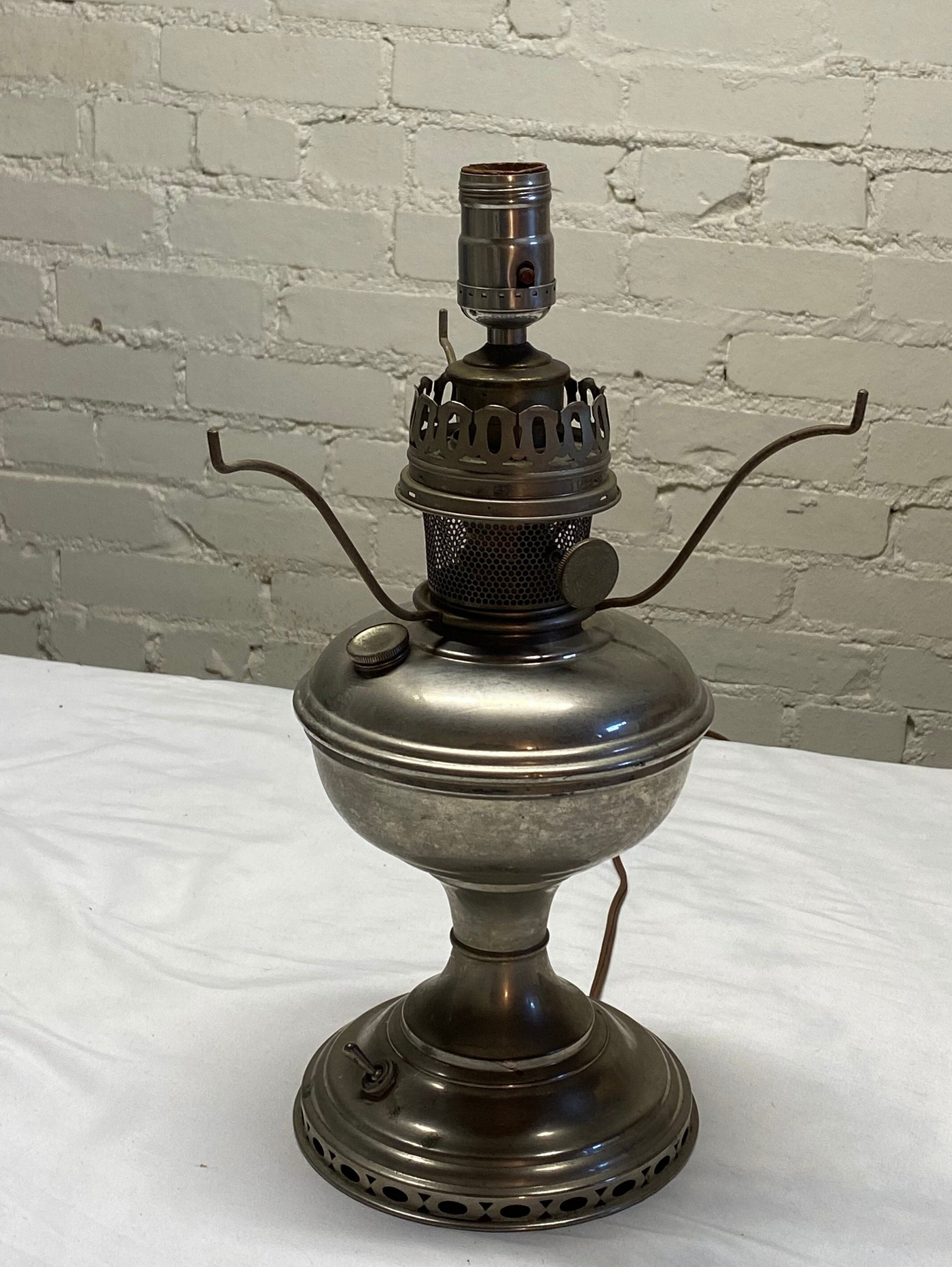 Electrified Metal Oil Lamp - Etsy
