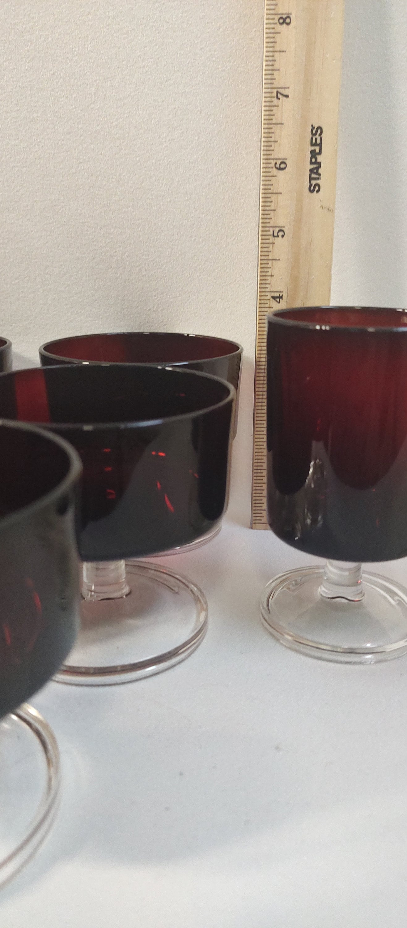 Luminarc Ruby Red Stemware France - Etsy