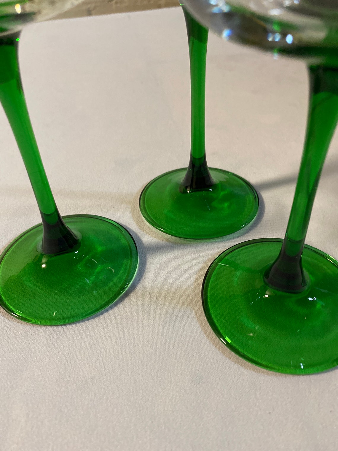 Emerald Green Wine Glasses - Etsy