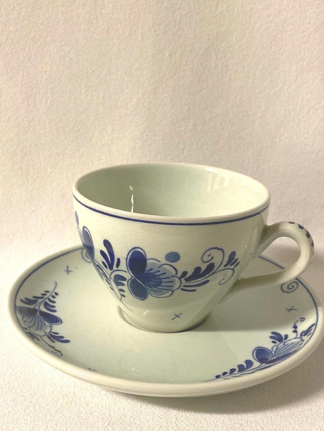 Delft Tea Cup Saucer Set Holland - Etsy