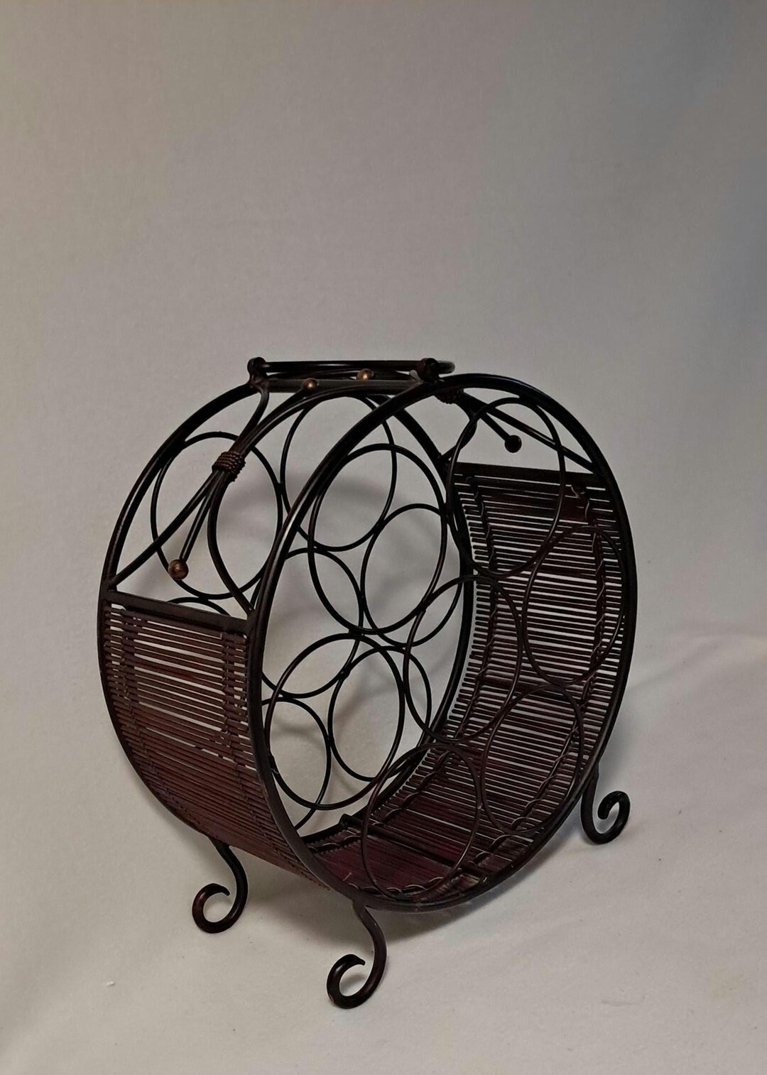 Vintage Wine Rack Round - Etsy