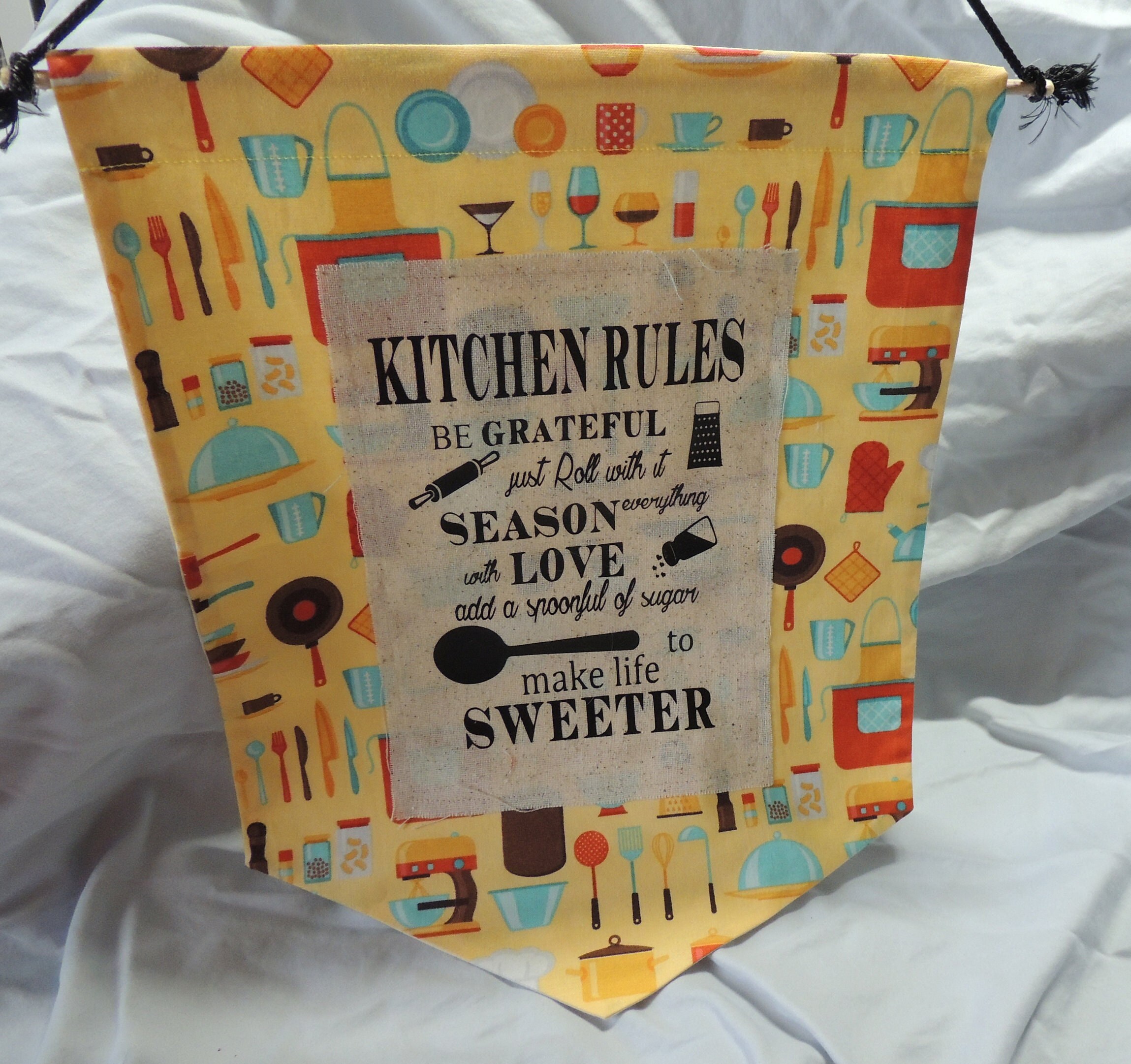 Decorative Kitchen Rules Banner - Etsy