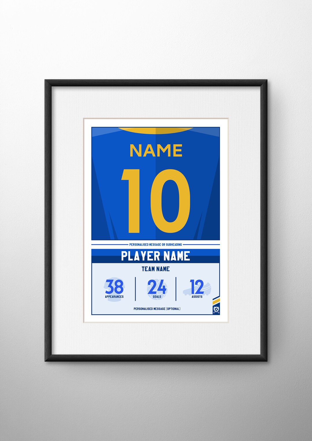 Personalised Football Player Awards Certificate Poster Print: Custom A4 ...