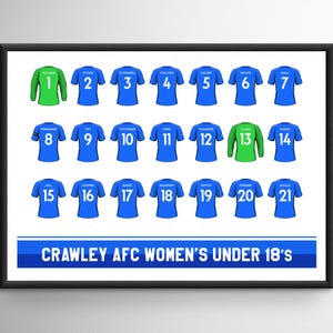 Personalised / Custom Football Team Print | Football Manager Game 'your ...