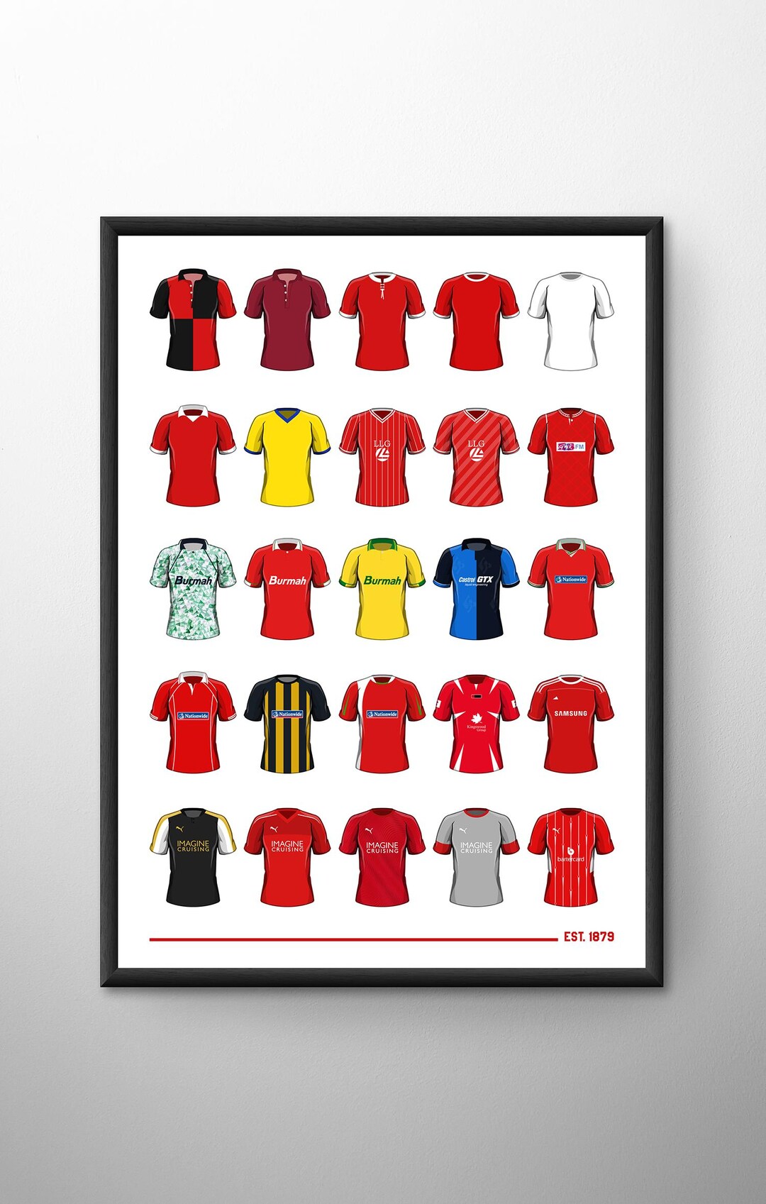 Swindon | Classic Football Shirts | Football Print | Wall Art Poster ...
