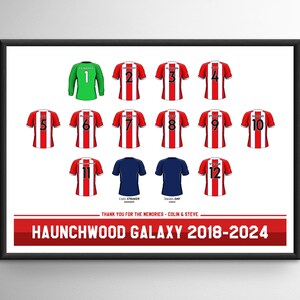 Personalised / Custom Football Team Print | Football Manager Game 'your ...