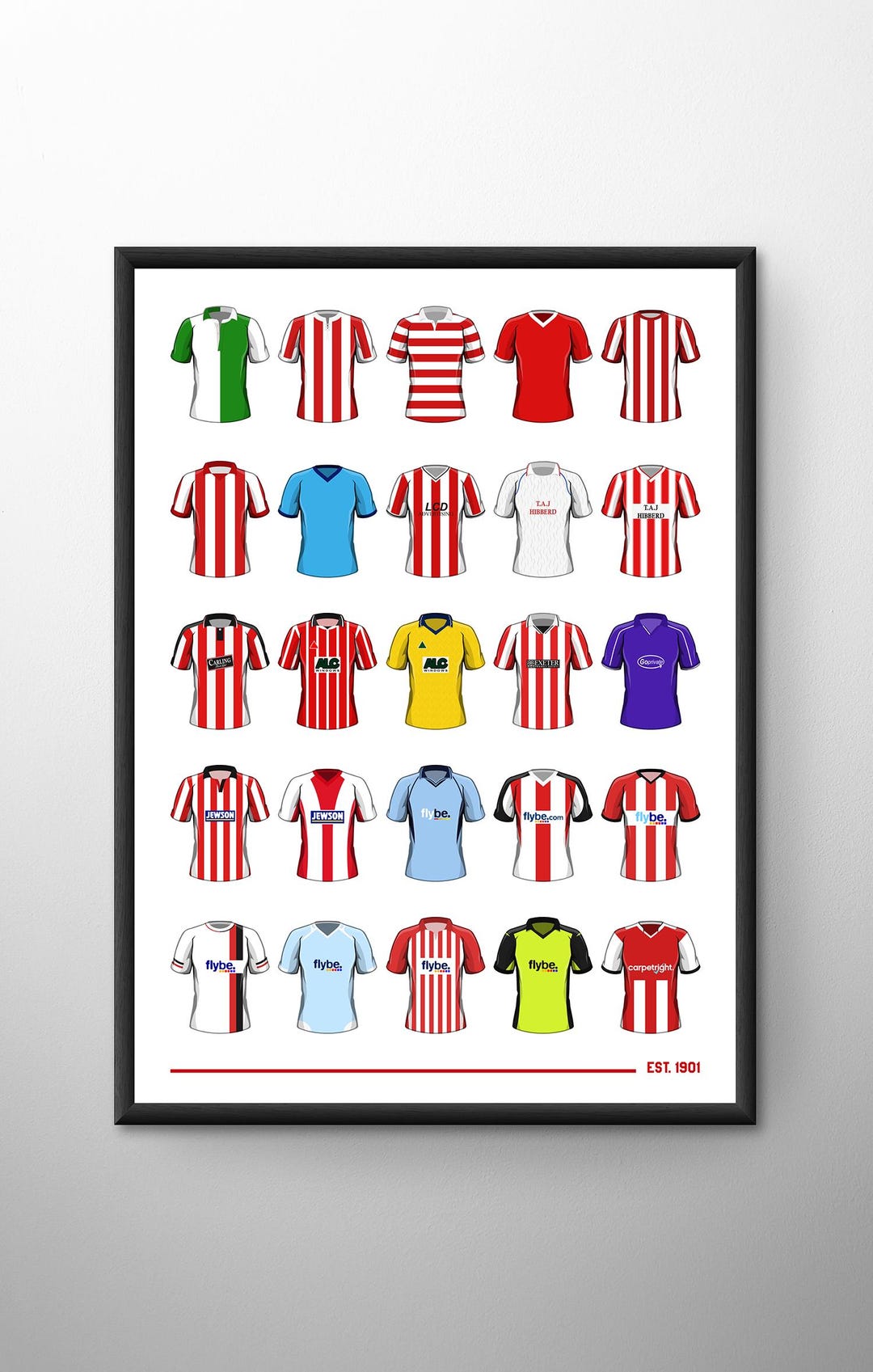 Exeter | Classic Football Shirts | Football Print | Wall Art Poster ...