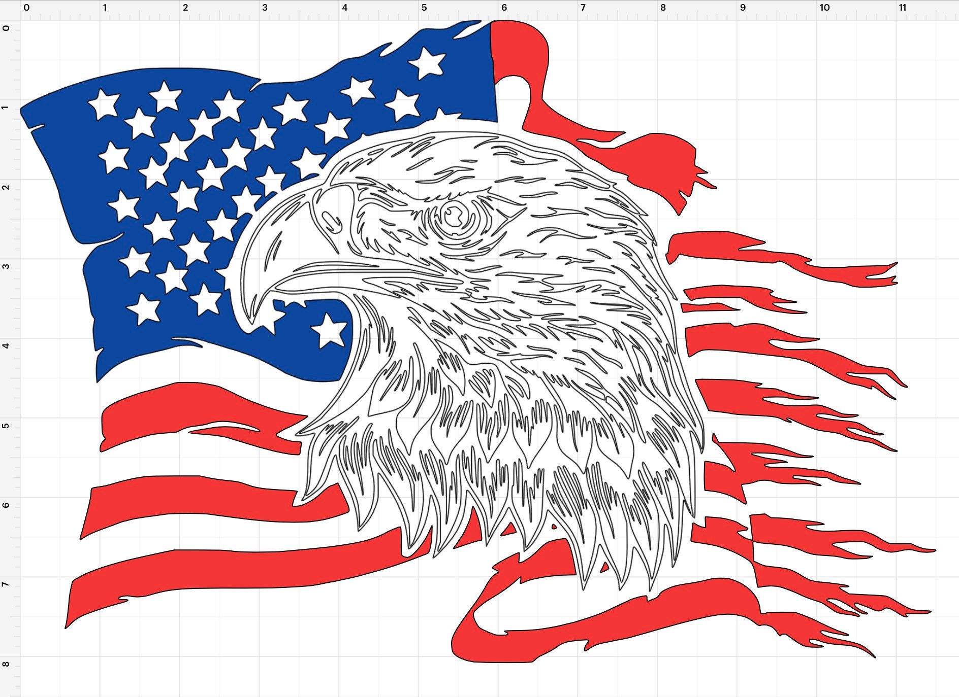 Eagle on Flag Tailgate Permanent Vinyl Decal - Etsy