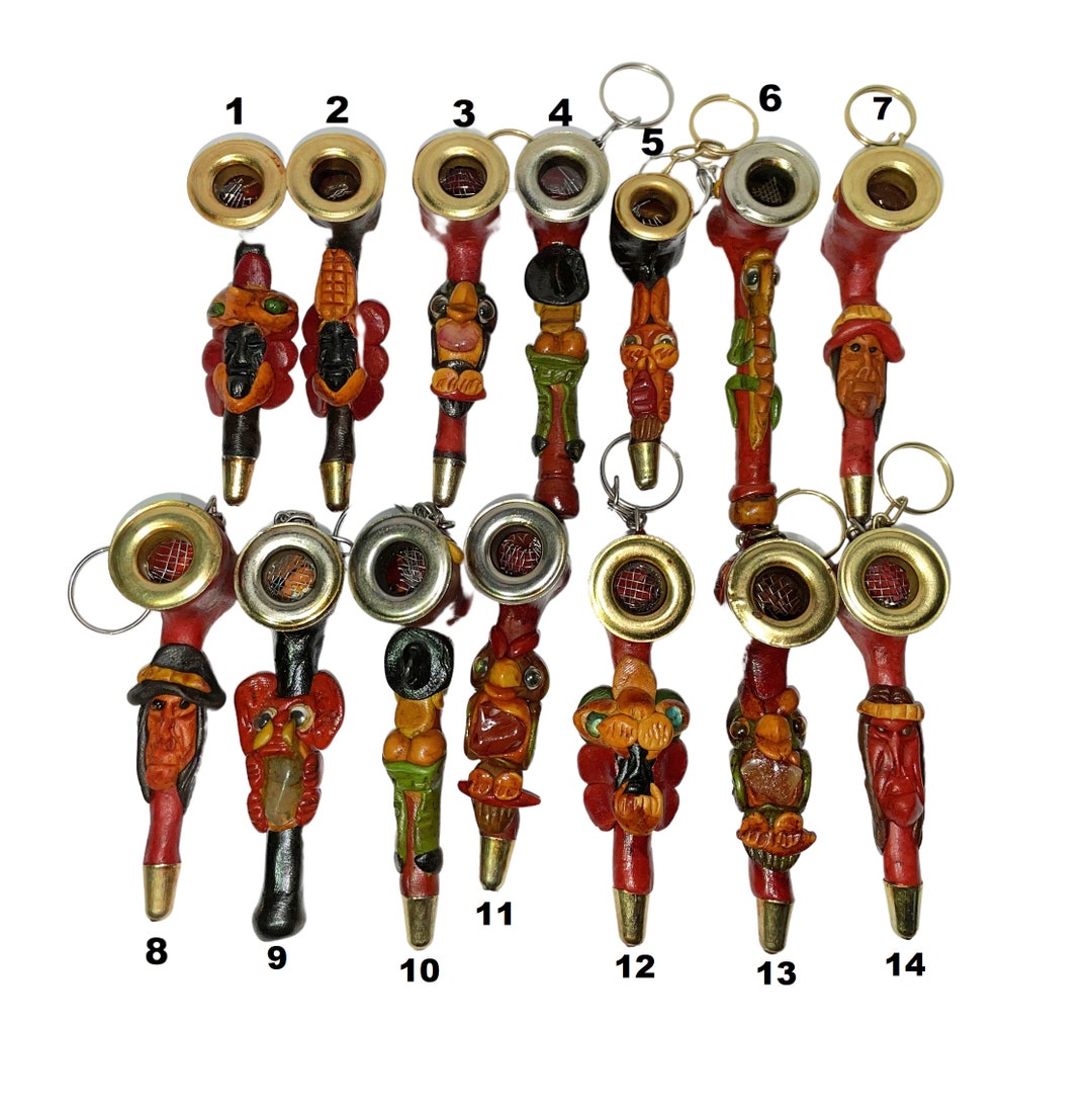 Small Hand Carved Mexico Pipe Keychain - Etsy