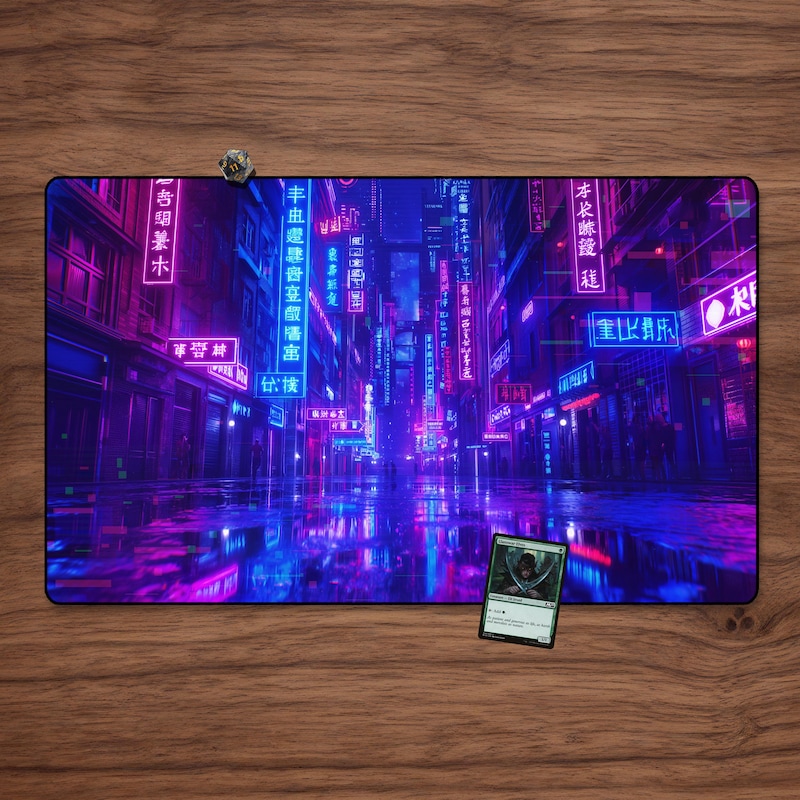 Cyberpunk Playmat for Mtg - Etsy