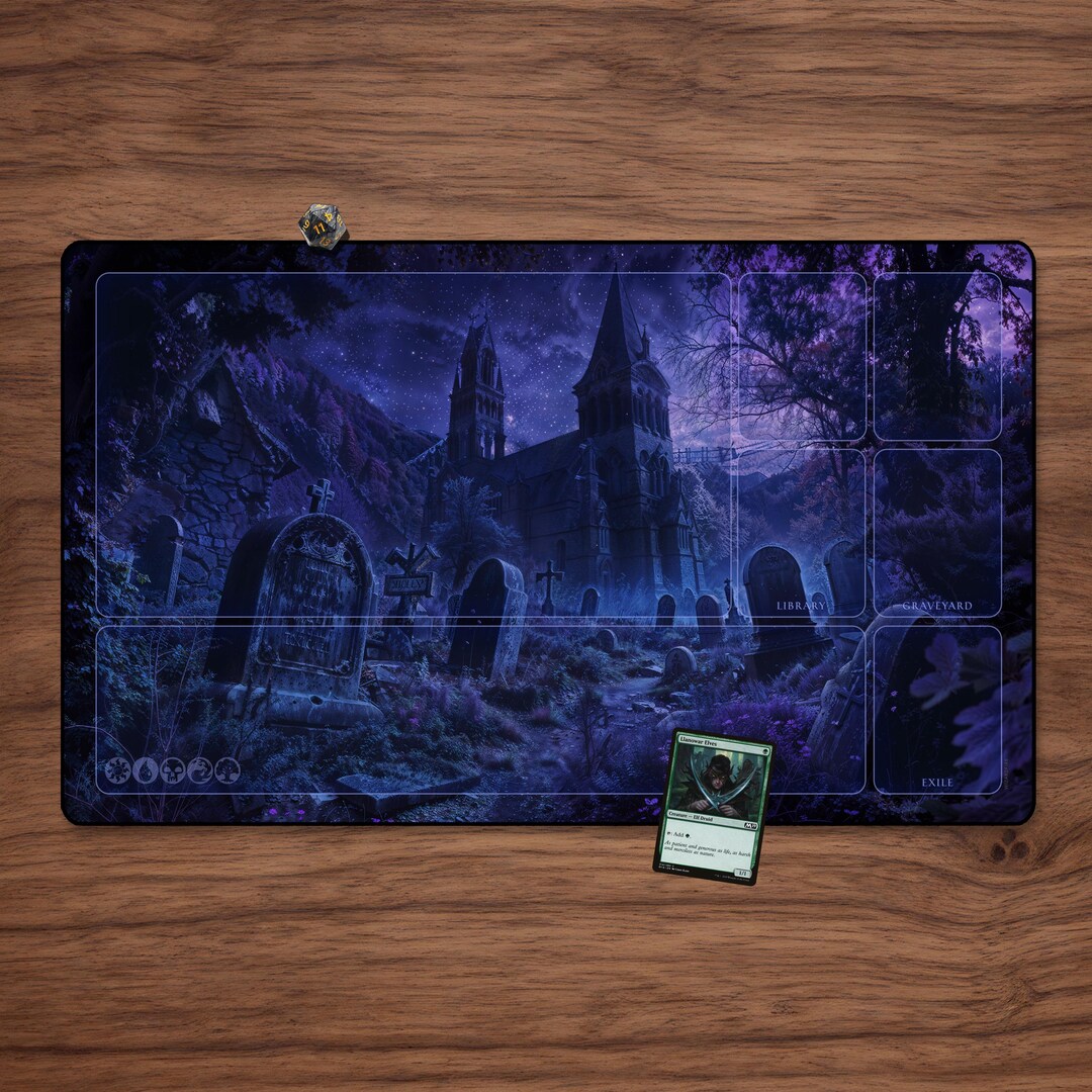 Zombie Graveyard Playmat With Zones 23.6 X 13.8 MTG and Other Tcgs ...