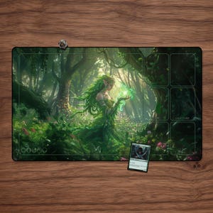 Forest Dryad Playmat With Zones 23.6" X 13.8" MTG and Other Tcgs ...
