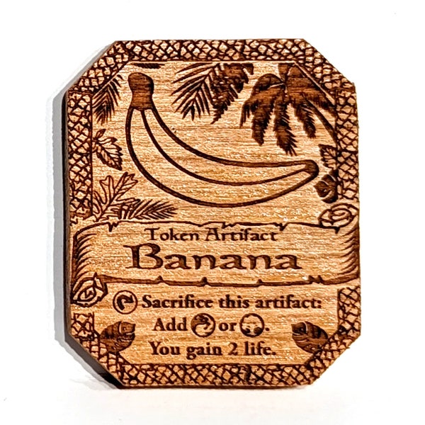 Wood Banana Token - Etsy