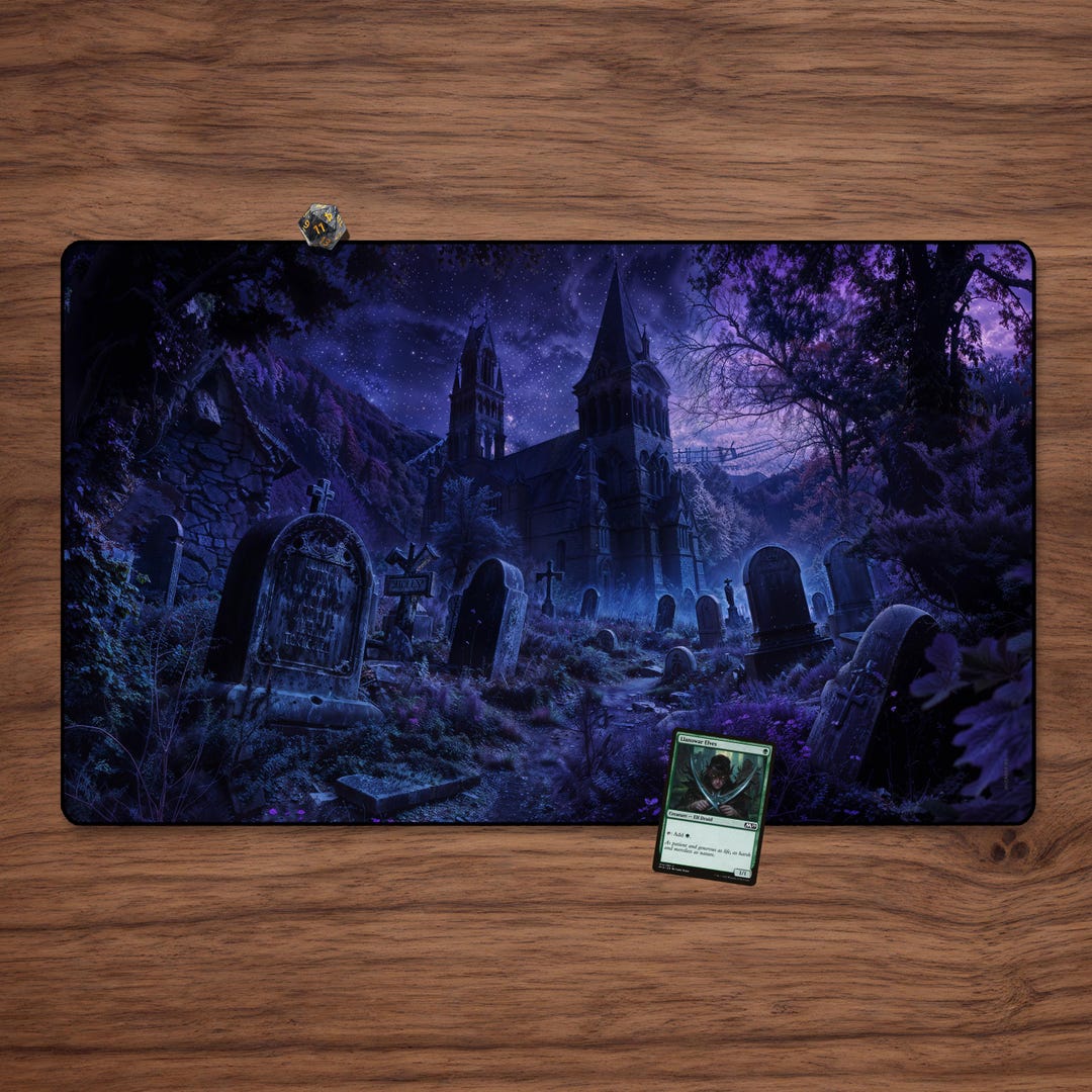 Zombie Graveyard Playmat: TCG/MTG Card Game Mat 23.6" X 13.8" - Etsy