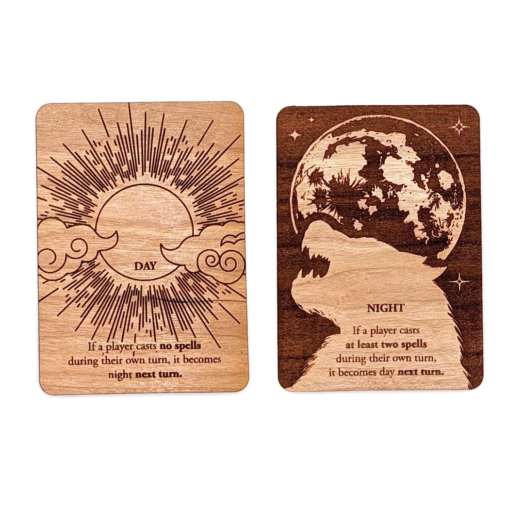 1x Day/night Token MTG Magic the Gathering Wood Doublesided - Etsy UK