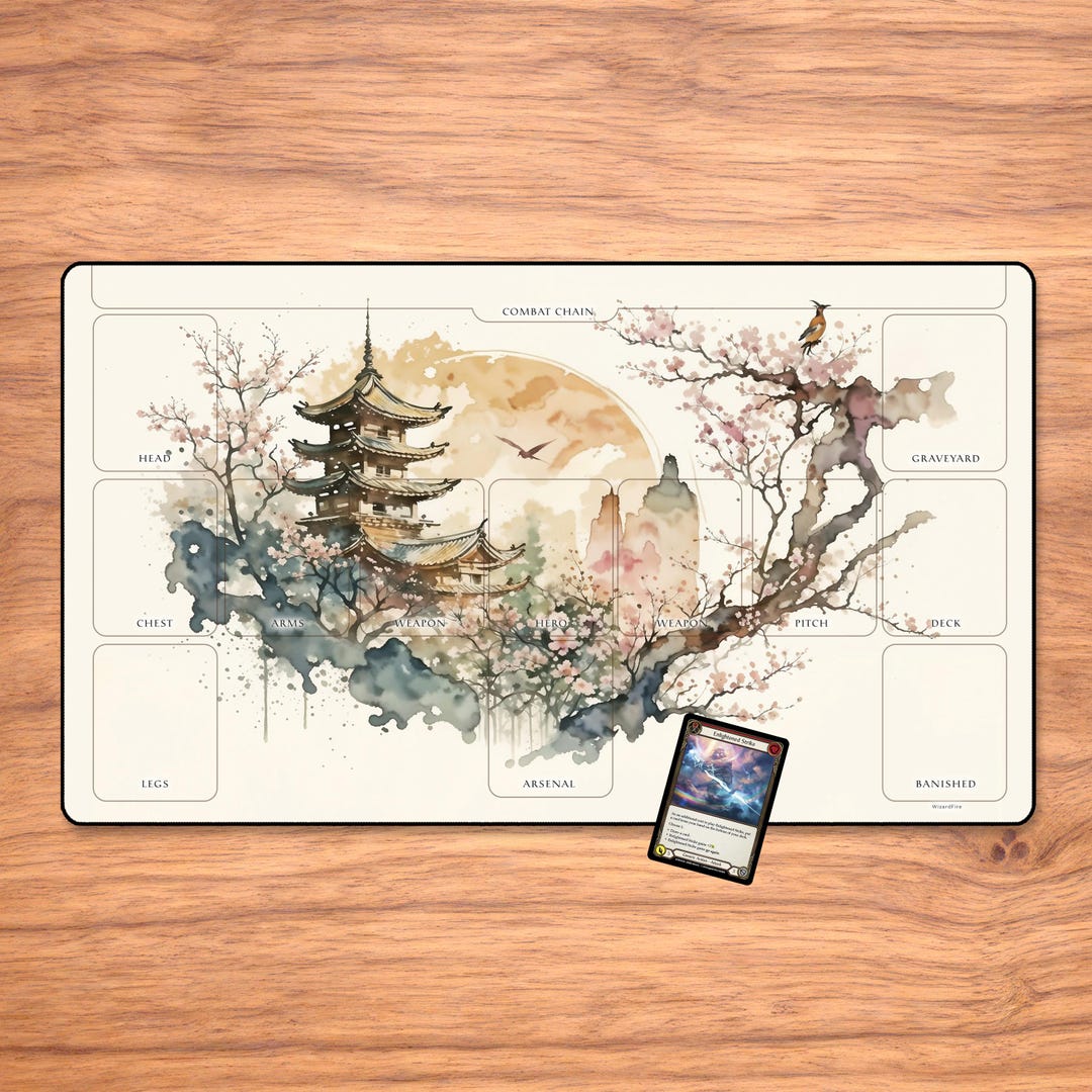 Fab Playmat - Zen Watercolor 23.6" X 13.8" TCG, Flesh and Blood Card ...
