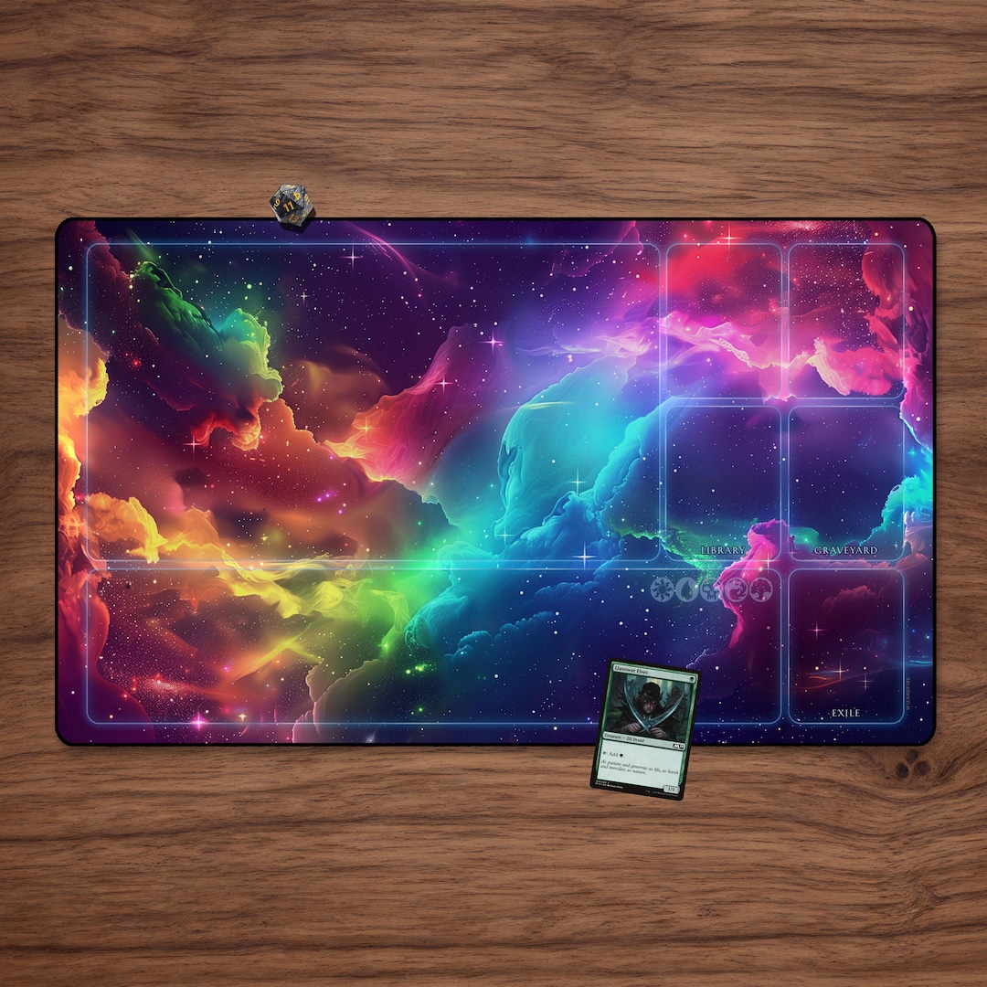 Nebula MTG Playmat: Colorful Zones, TCG Tabletop Accessory (23.6" X 13. ...