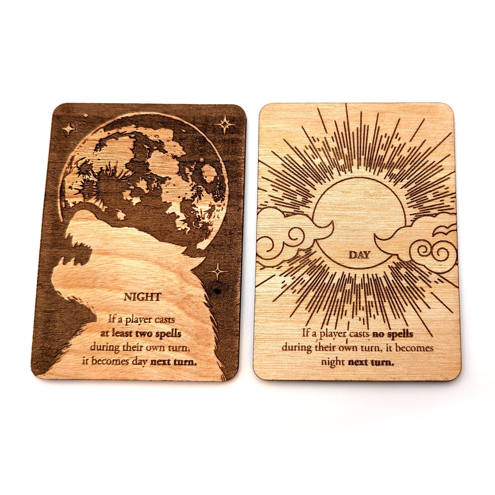 1x Day/night Token MTG Magic the Gathering Wood Doublesided - Etsy UK