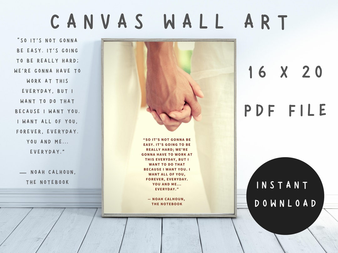 The Notebook Printable Wall Art, Minimalist Print, Digital Download ...