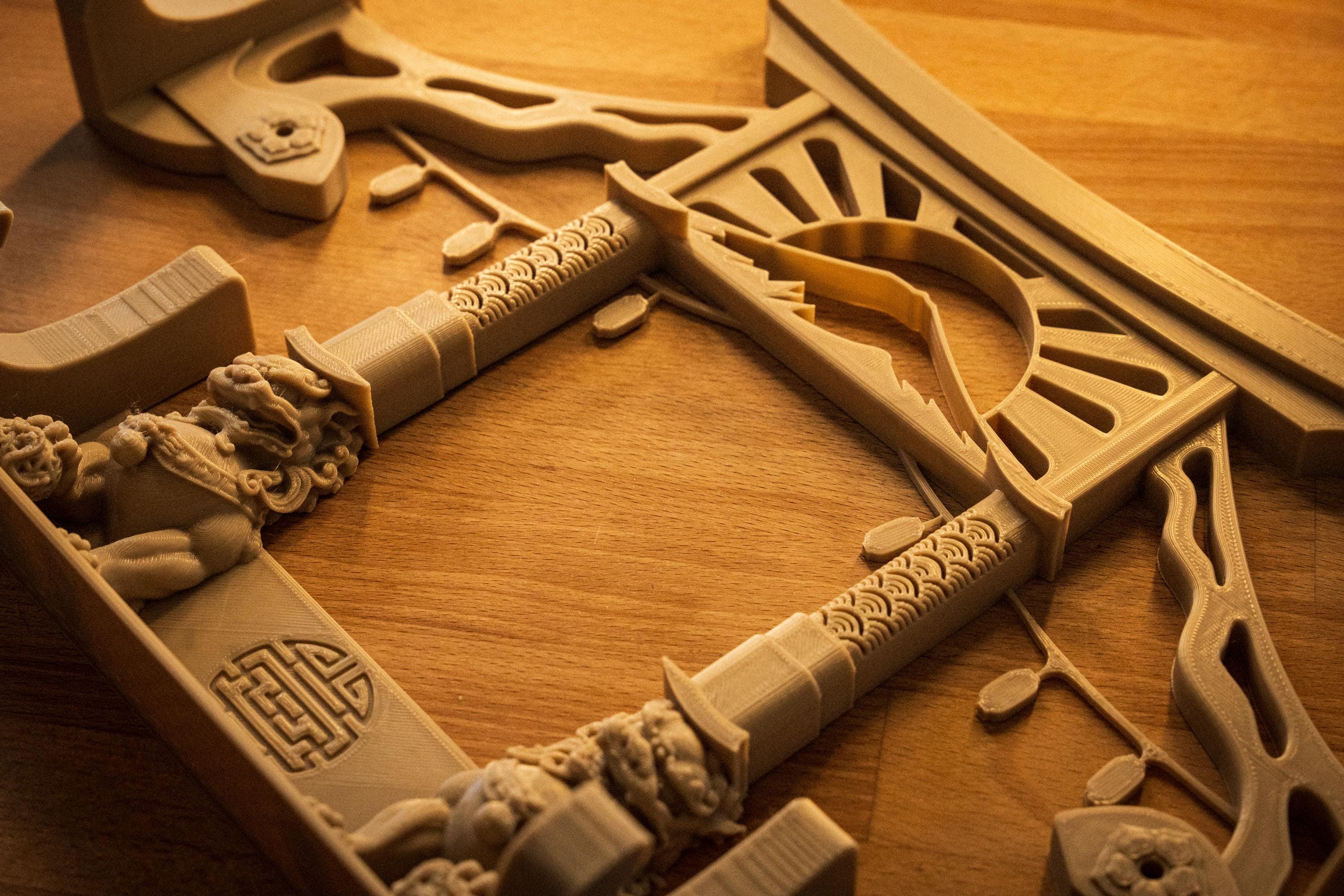 Dual Japanese Katana Wall Mount With Extension – Double Sword Holder - Etsy