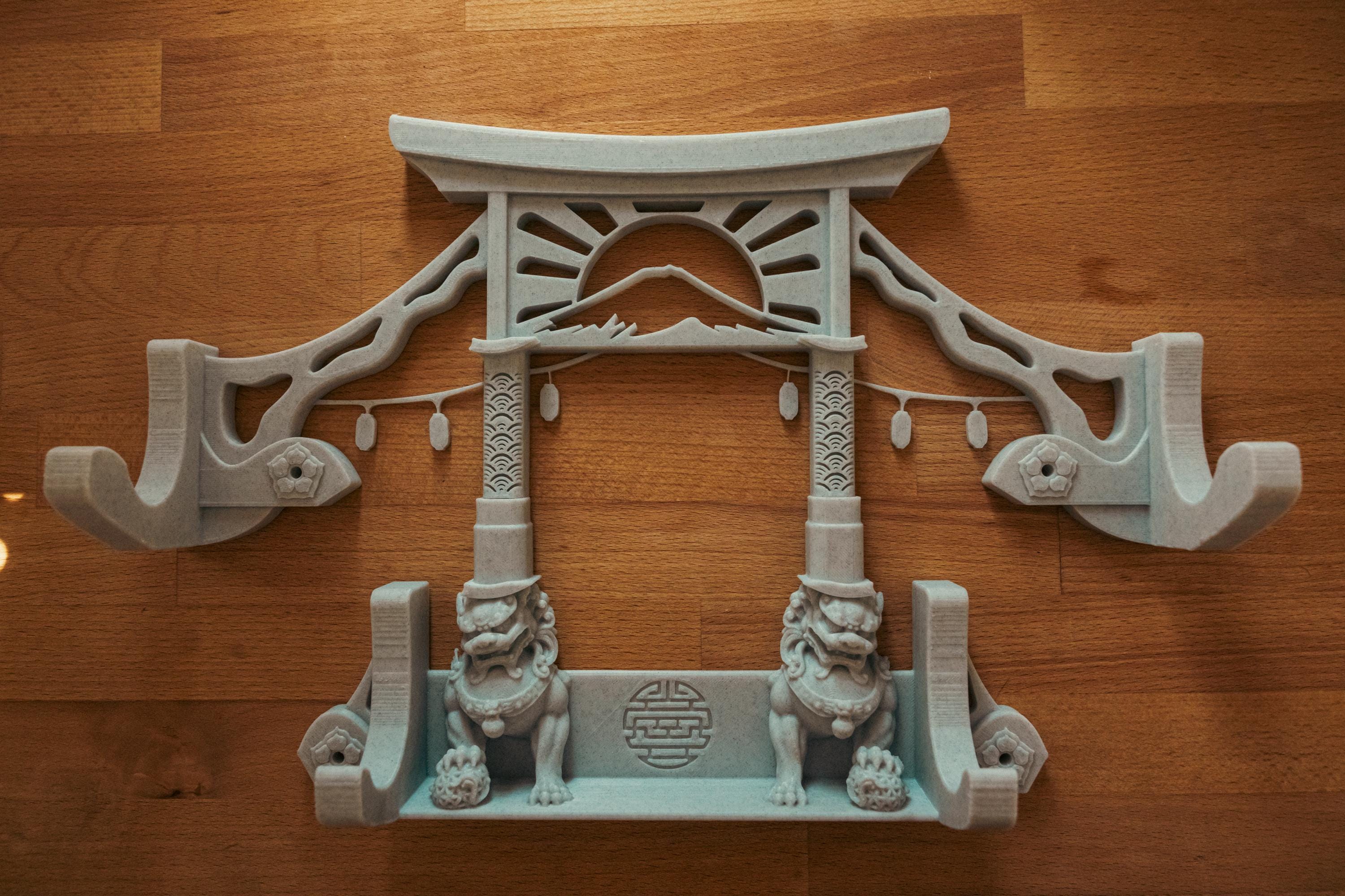Dual Japanese Katana Wall Mount With Extension – Double Sword Holder - Etsy