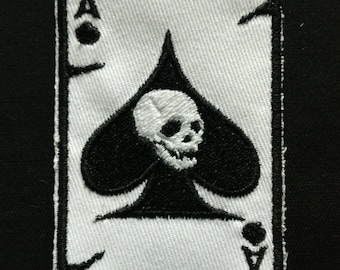 Ace of Spades Embroidered Patch, 7x5 Cm - Etsy