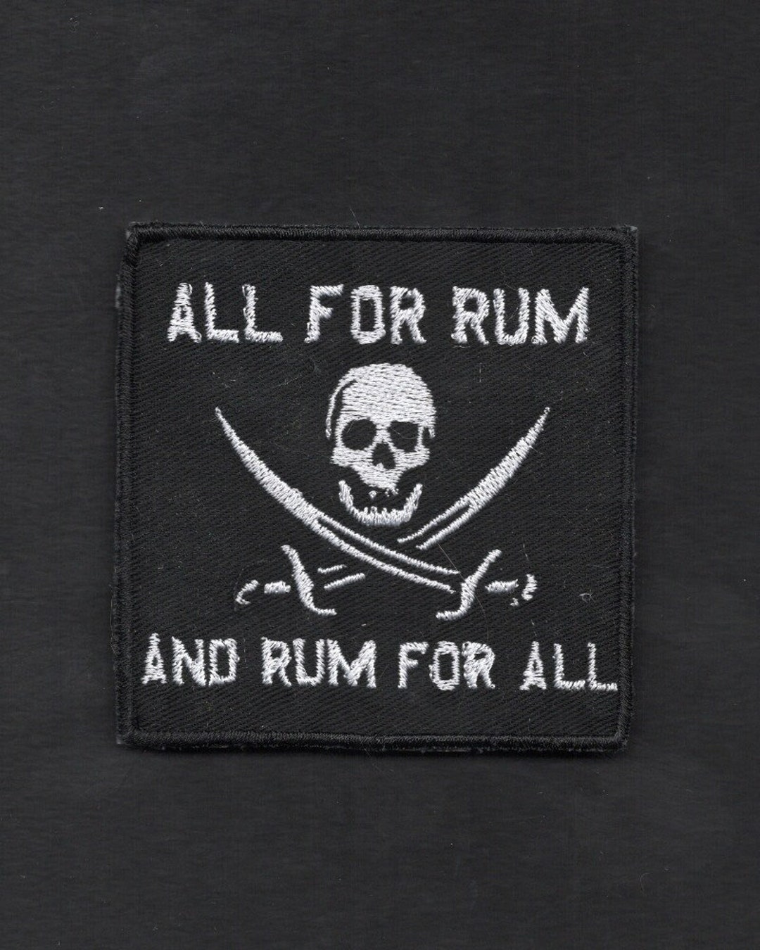 Rum for All and All for Rum Cloth Sew-on Patch - Etsy