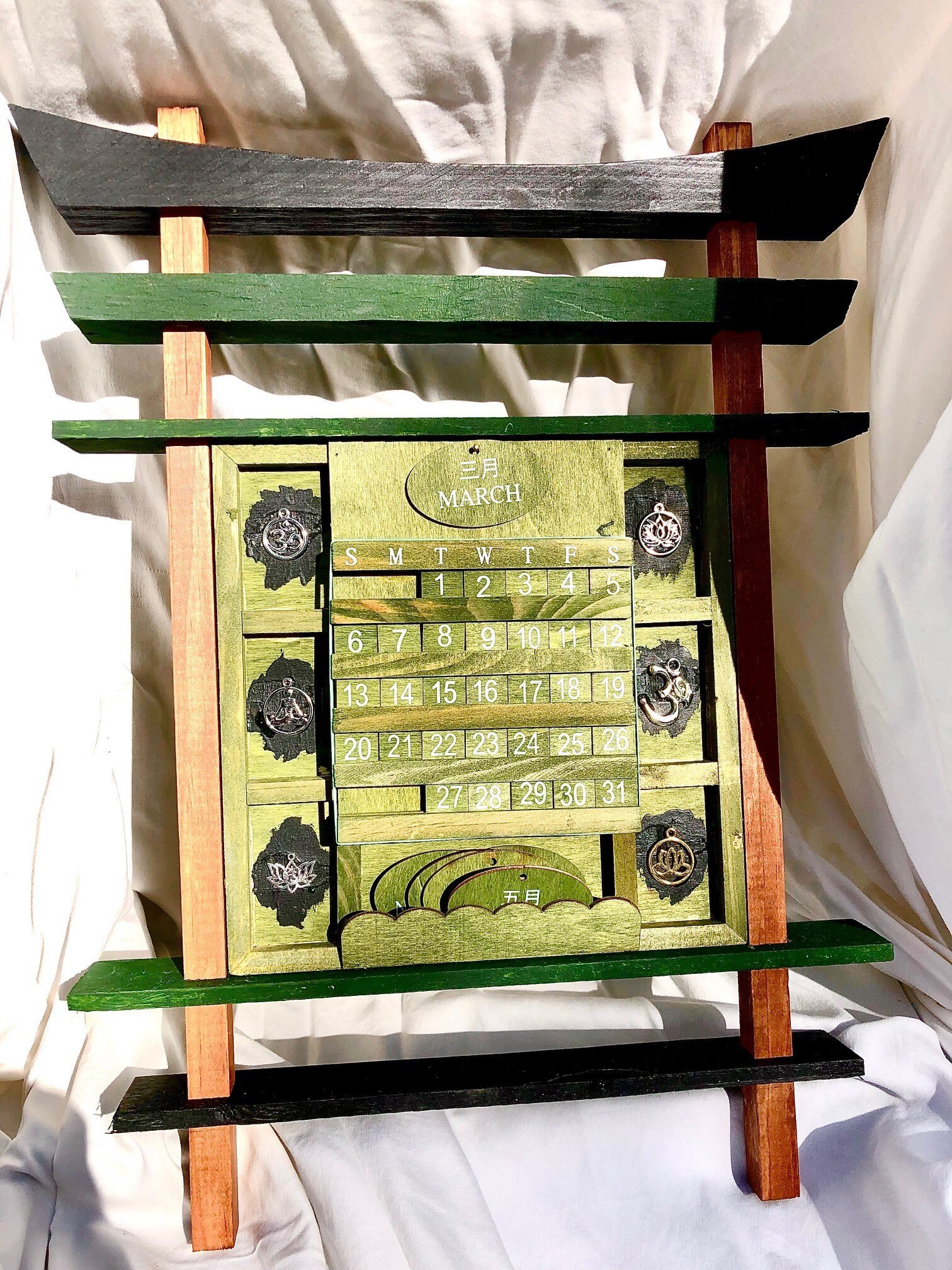 Japanese Temple Perpetual Calendar Frame - Etsy