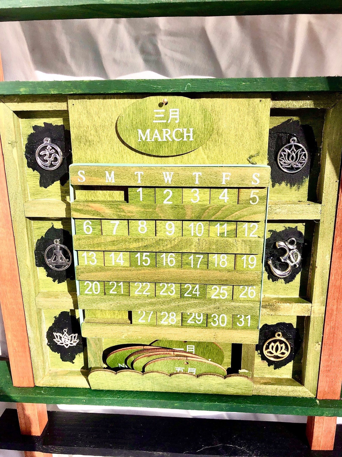 Japanese Temple Perpetual Calendar Frame - Etsy