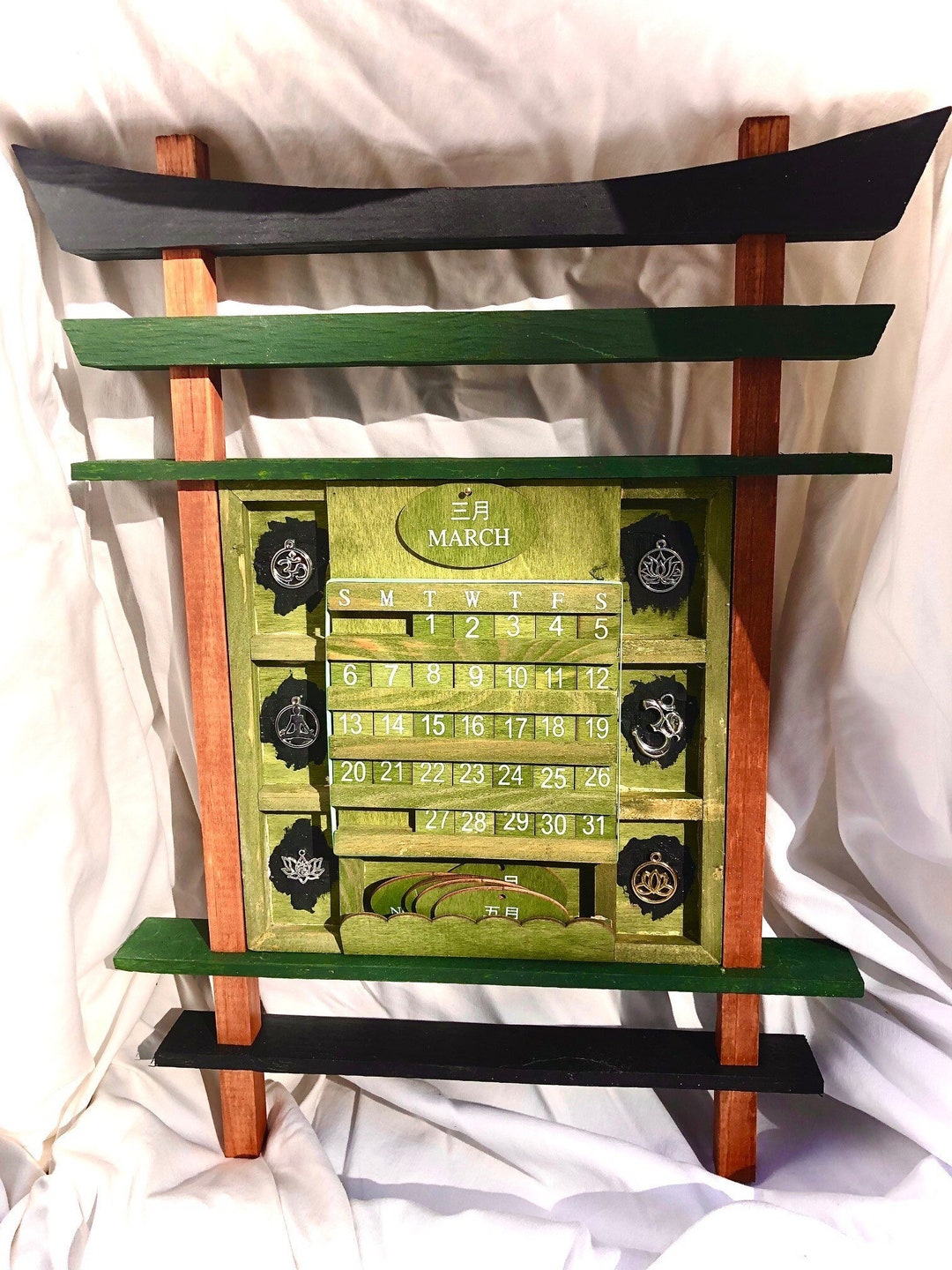 Japanese Temple Perpetual Calendar Frame - Etsy