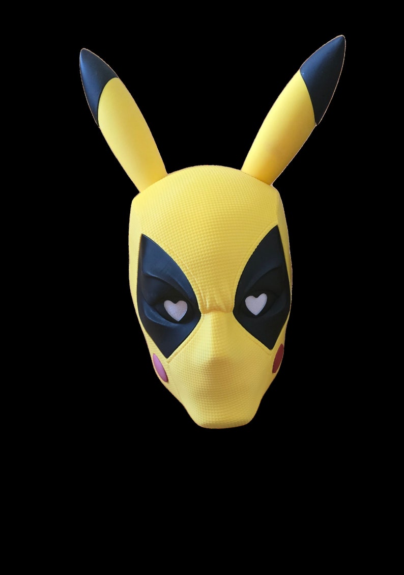Pikachu Deadpool Mask - Pikapool - Etsy