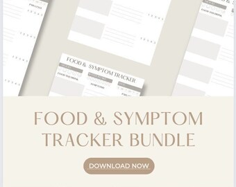 Printable Food & Symptom Tracker, Food Sensitivity Tracker, Meal ...