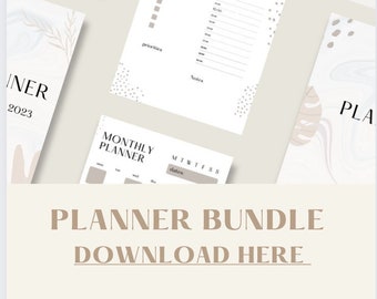 Daily & Weekly Planner Bundle Digital Download - Etsy
