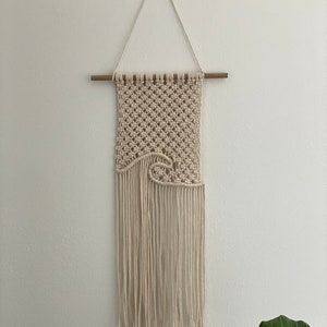Macrame Wave Pattern Cotton Wall Hanging | Etsy