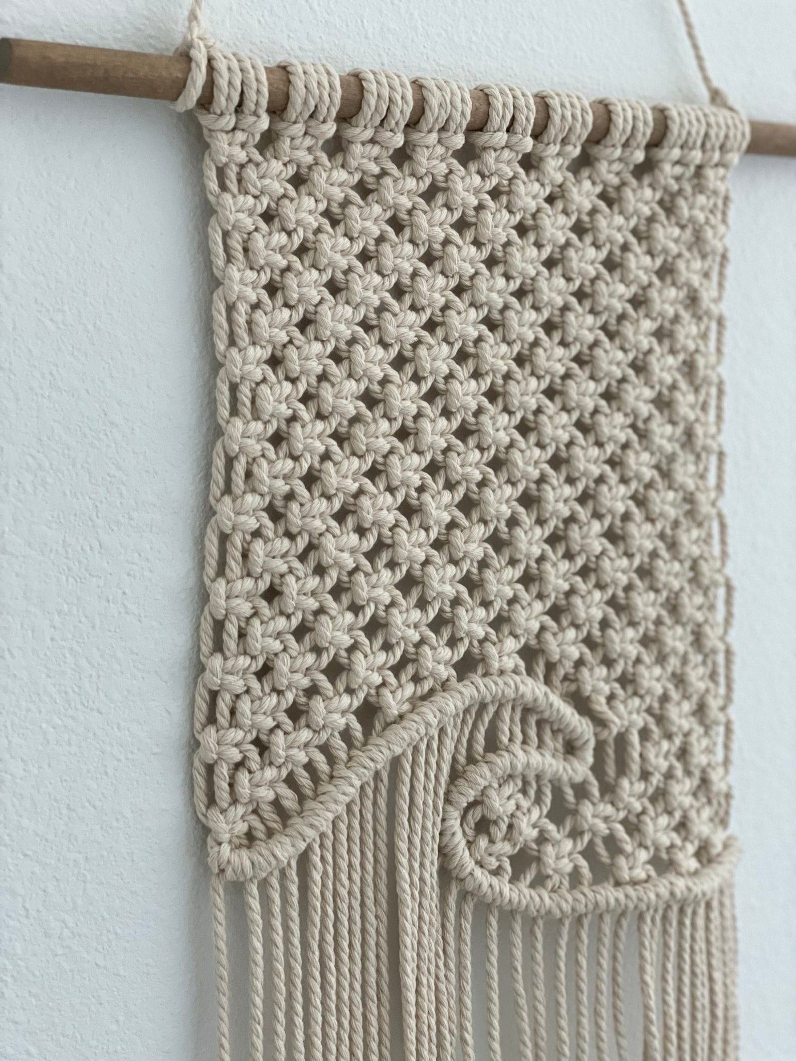 Macrame Wave Pattern Cotton Wall Hanging - Etsy