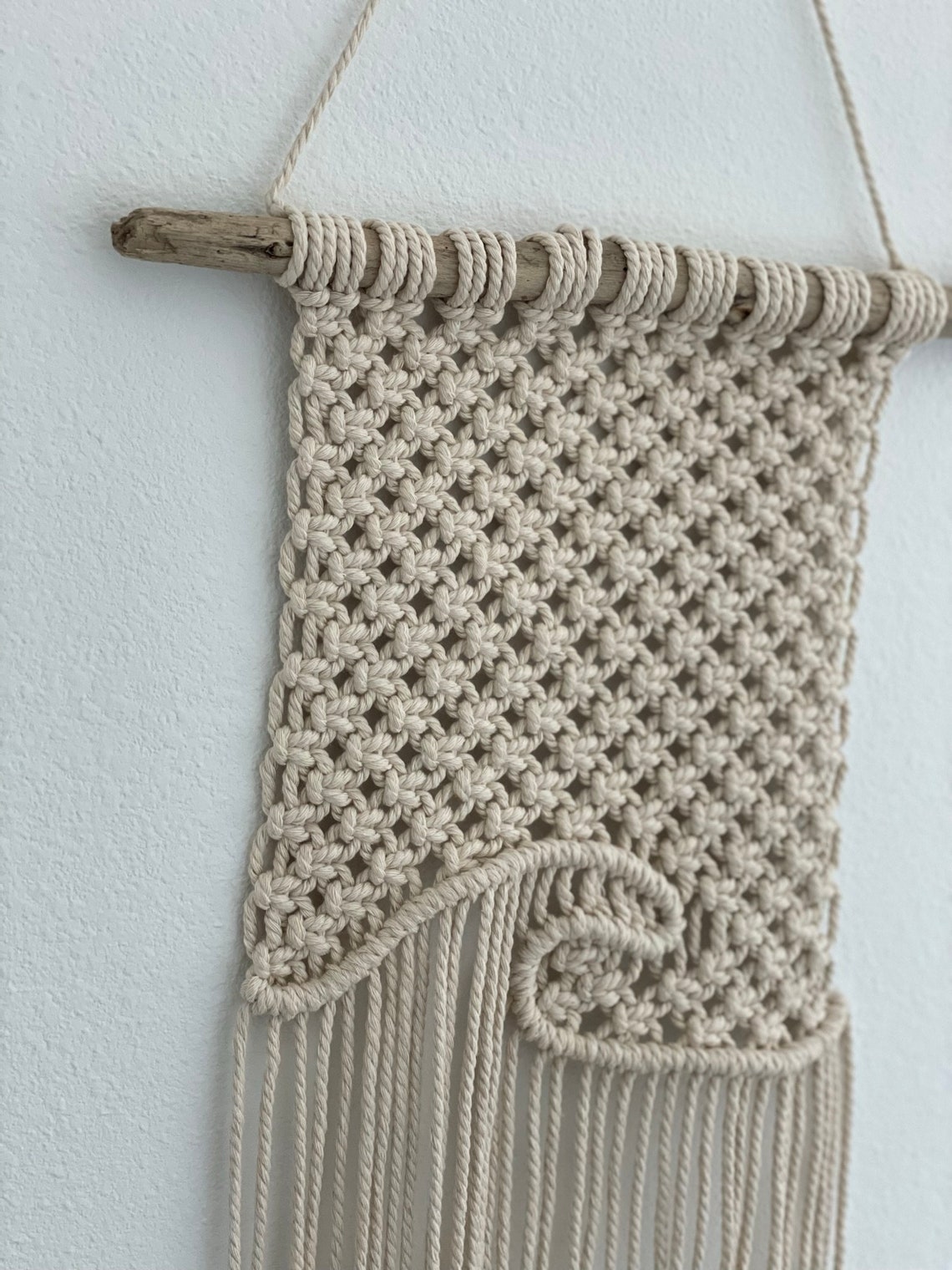 Macrame Wave Pattern Cotton Wall Hanging - Etsy